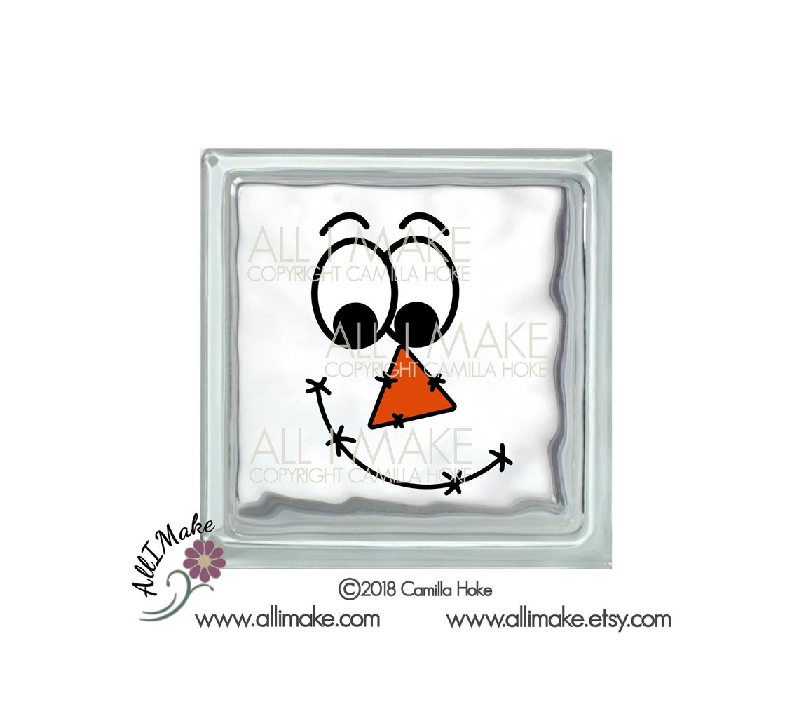 Scarecrow Face 5 | Vinyl Face | Glass Block Vinyl | Vinyl | Craft Vinyl ...