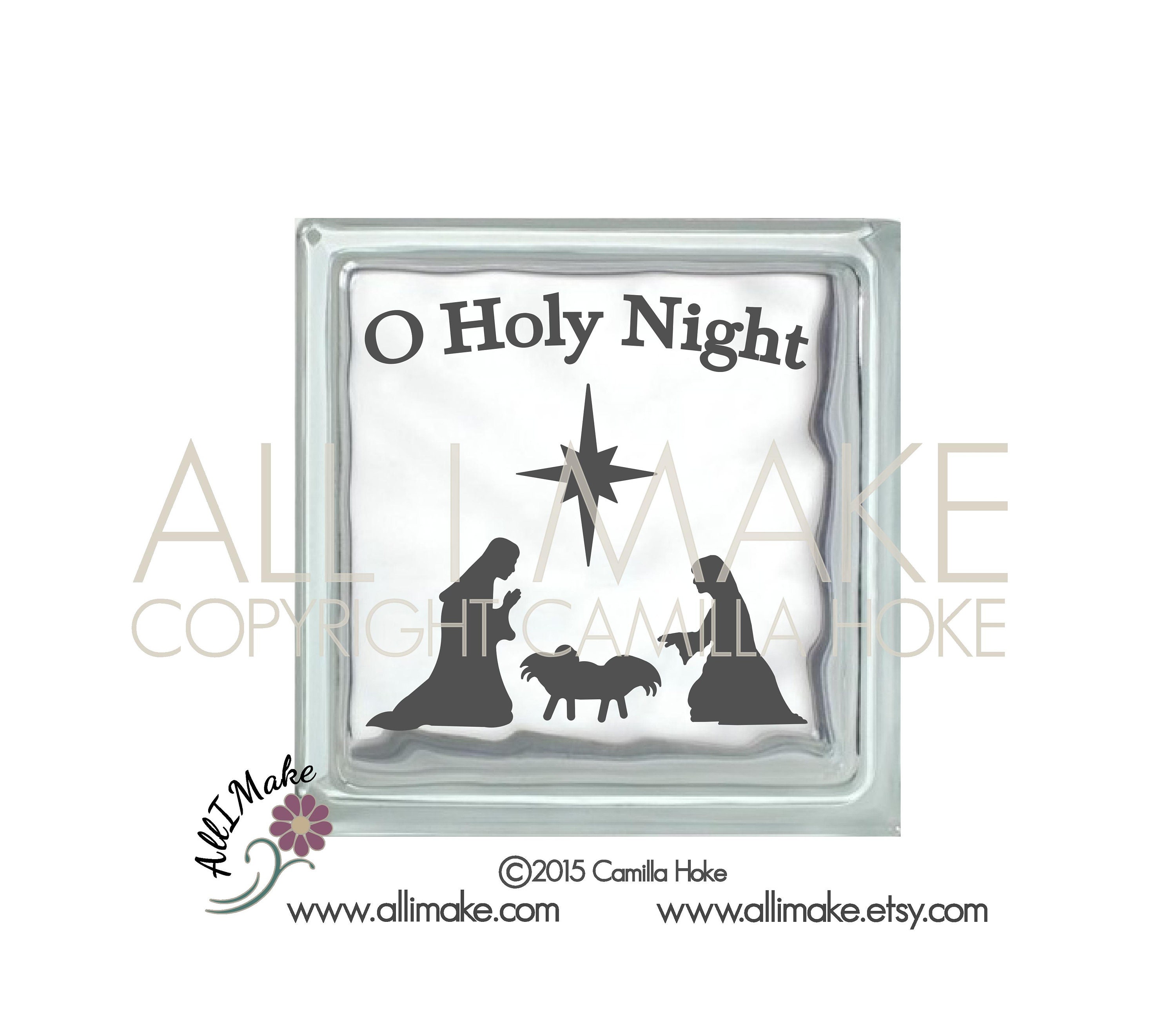 Nativity Nativity Decal Nativity Glass Block Christmas - Etsy