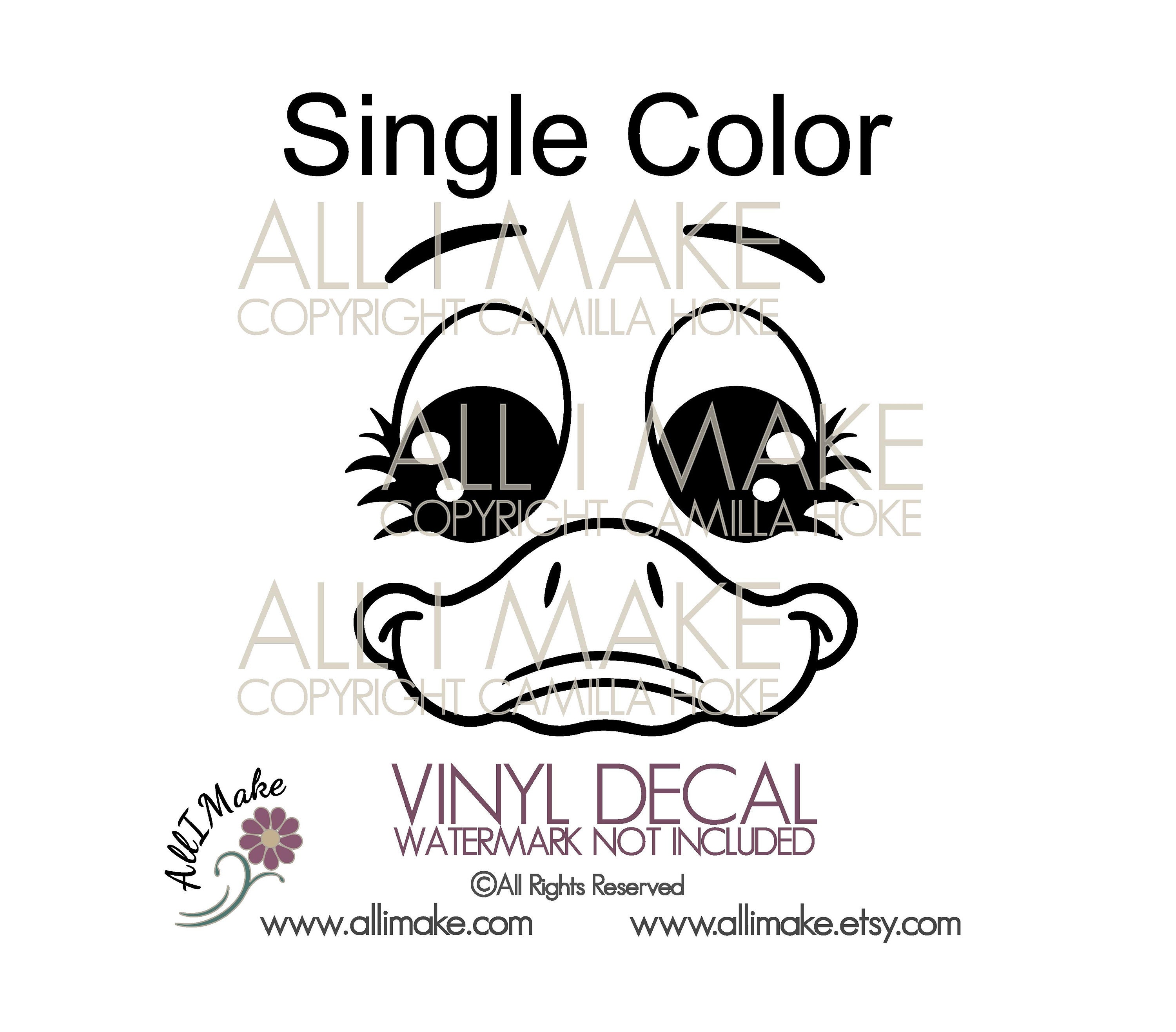 Duck Face 6 | Vinyl Face | Glass Block Vinyl | Vinyl | Craft Vinyl Face ...