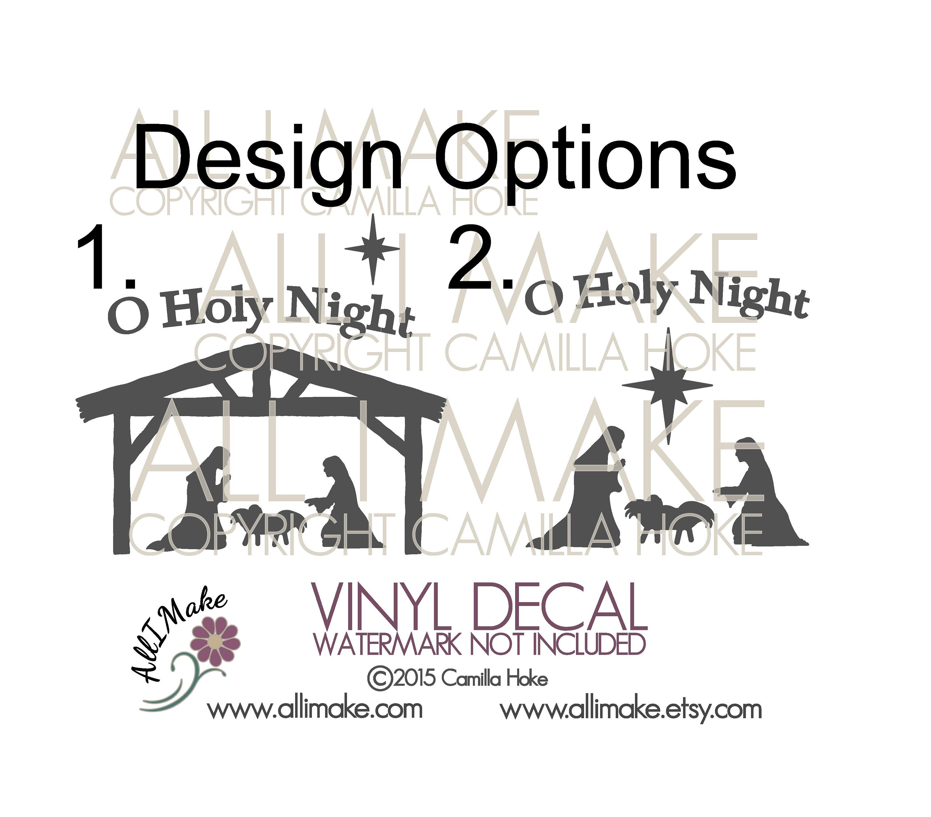 Nativity Nativity Decal Nativity Glass Block Christmas - Etsy