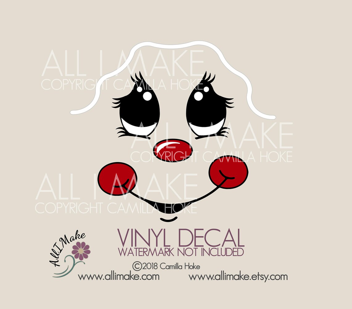 Gingerbread Girl Face | Vinyl Face | Glass Block Vinyl | Vinyl | Craft ...