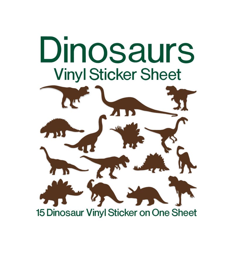 Dinosaurs Dinosaur Dinosaur Sticker Dinosaur Vinyl | Etsy