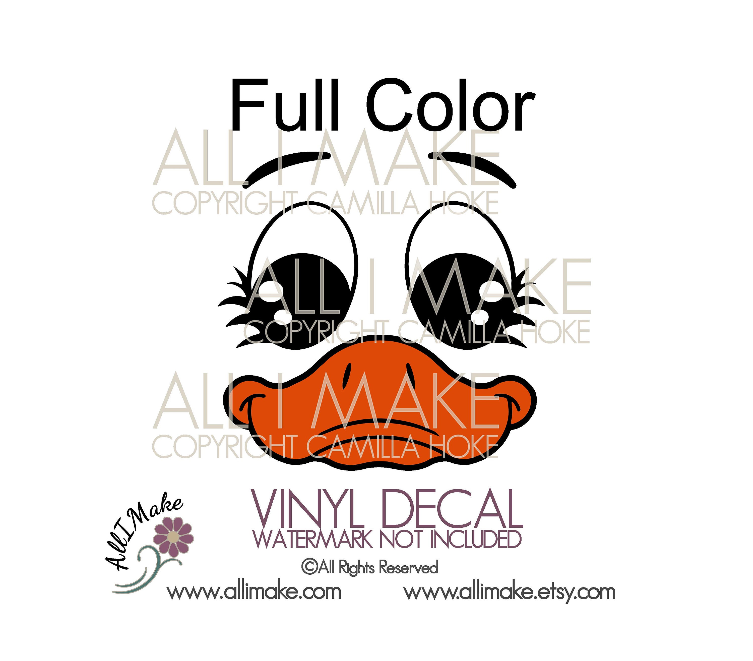 Duck Face 6 | Vinyl Face | Glass Block Vinyl | Vinyl | Craft Vinyl Face ...