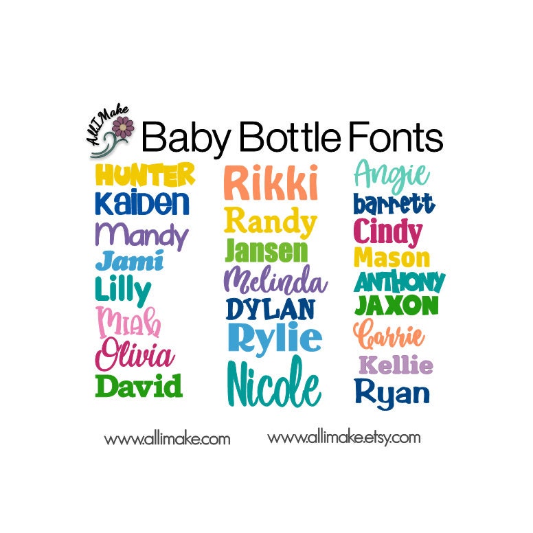 Baby Bottle Label | Custom Decal | Custom Vinyl Decal | Monogram Vinyl ...