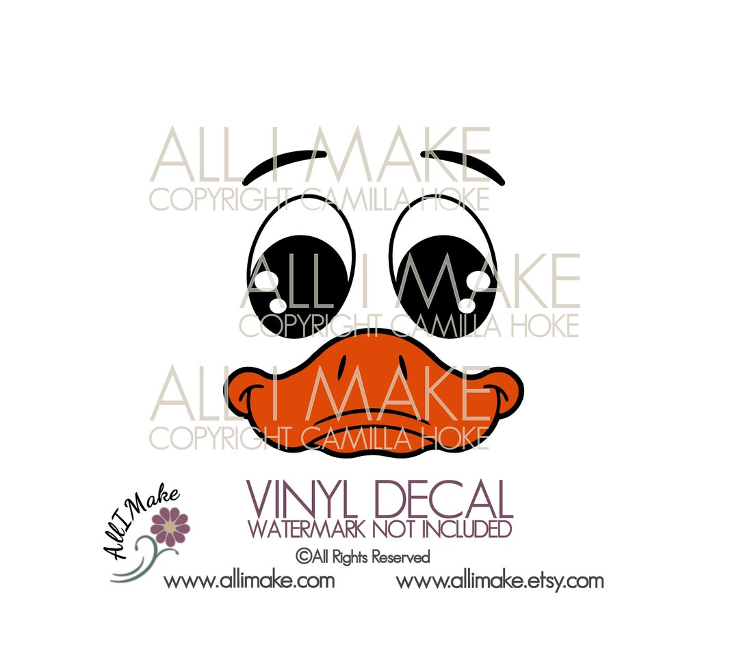 Duck Face 5 | Vinyl Face | Glass Block Vinyl | Vinyl | Craft Vinyl Face ...
