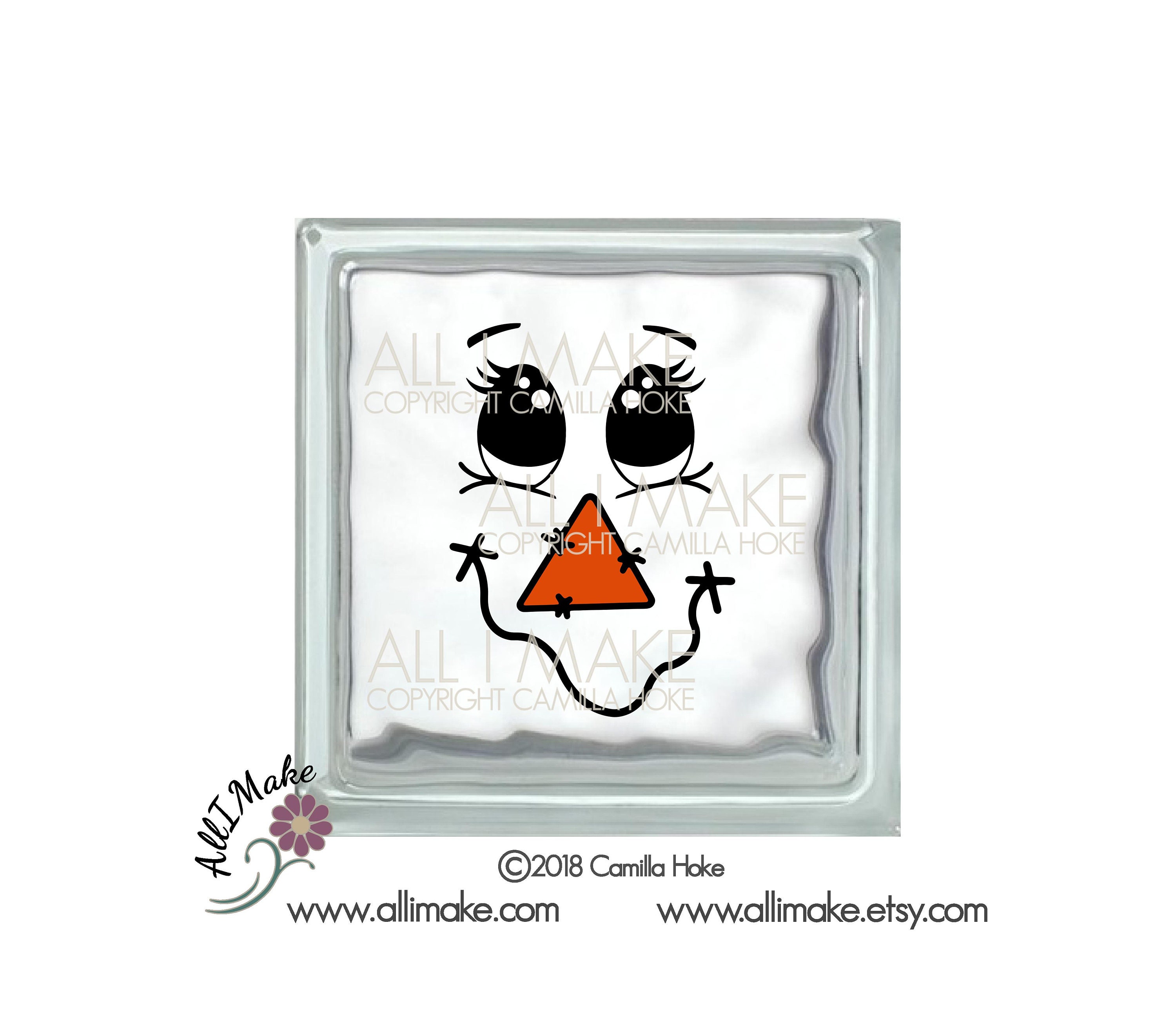 Scarecrow Face 9 Vinyl Face Glass Block Vinyl Vinyl | Etsy