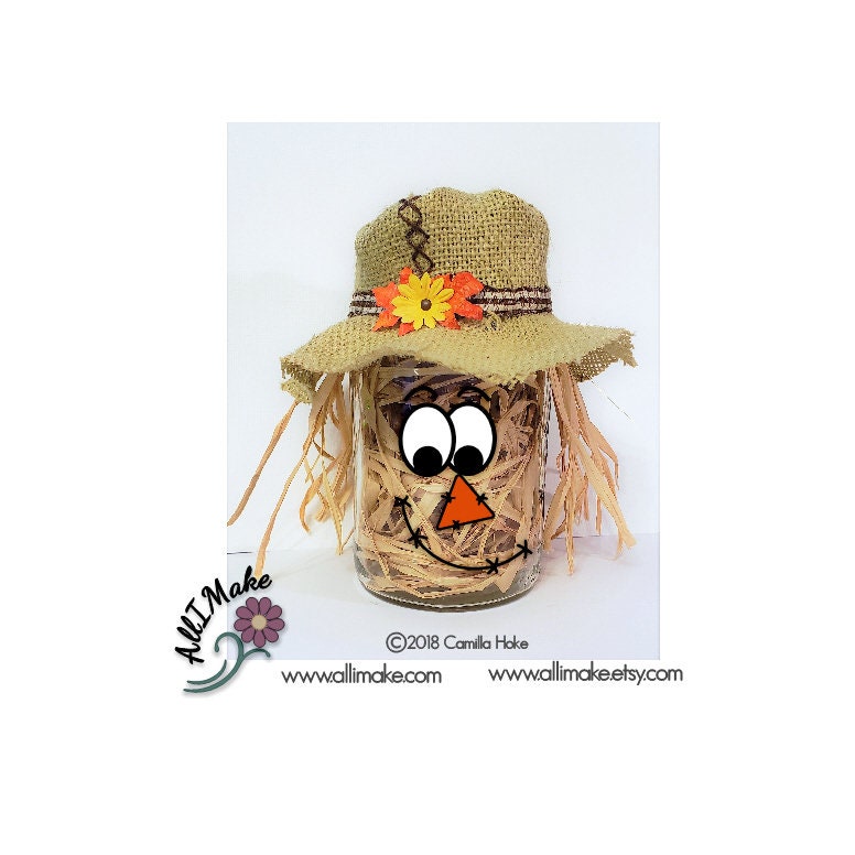 Scarecrow Face 5 | Vinyl Face | Glass Block Vinyl | Vinyl | Craft Vinyl ...