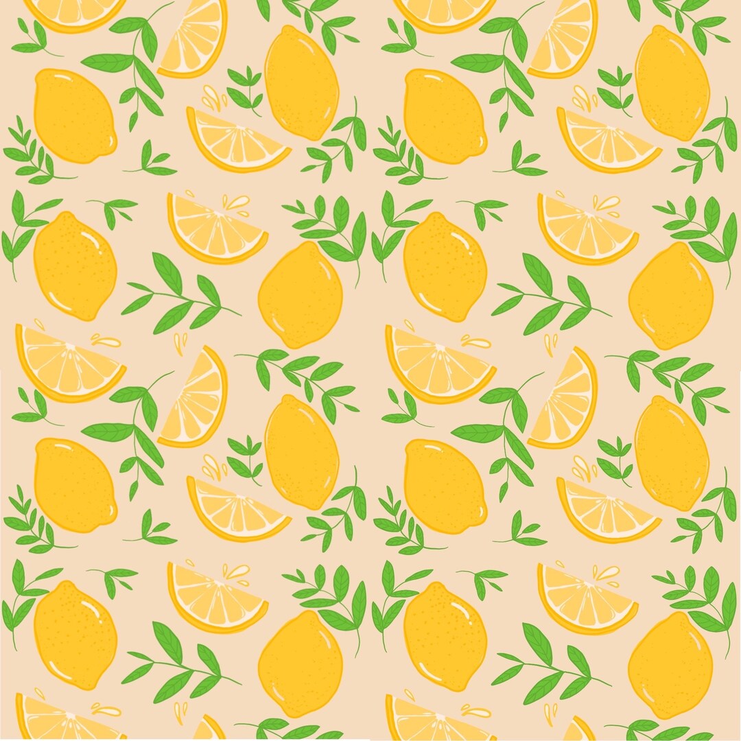 Digital Download Repeating Pattern: Lemons - Etsy