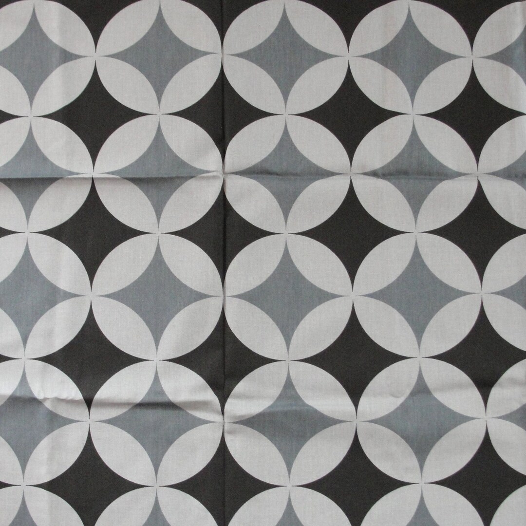 Retro Geometric Modern Fabric - Scandinavian Mod Space Age New Old ...