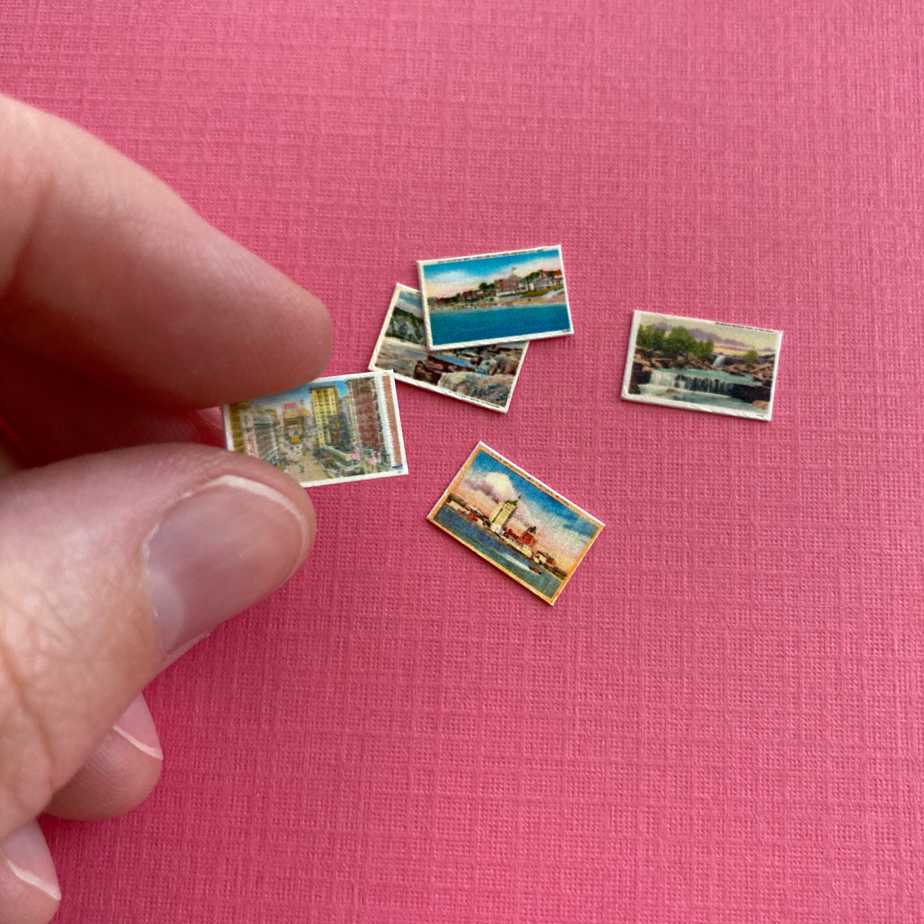 Dollhouse Miniature Vintage Postcard Set - Etsy