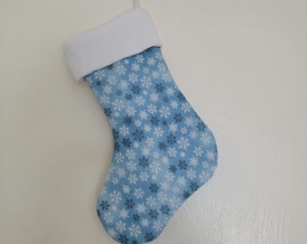 Knit Christmas Stocking Snowflake Handmade & Ready to Ship - Etsy