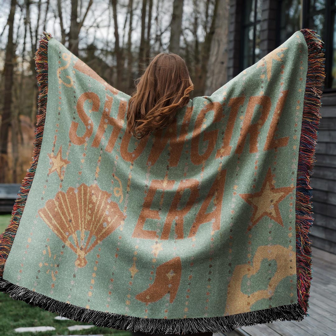 Showgirl Era Woven Cotton Throw Blanket: Concert Fan Gift - Etsy
