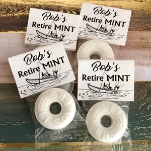 50 Retirement Party Favors, Retire Mint, Retiremints, Gone Fishing - Etsy