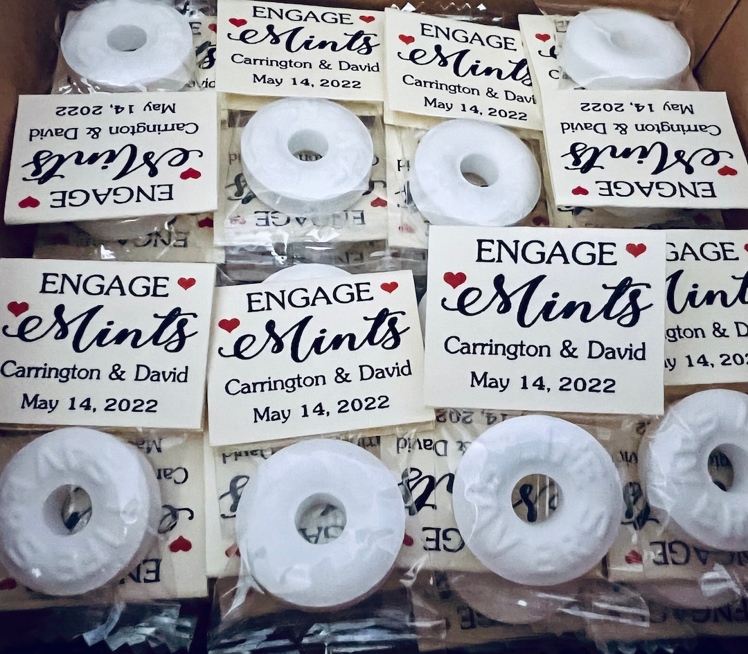 Engagement Party Favors, Engage Mints, Favors for Guests, Personalized ...