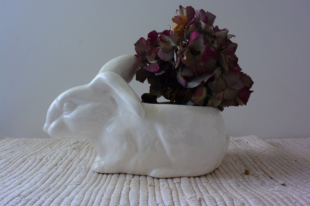 Cache Pot Door Plant Zoomorphic Vintage Rabbit Decoration - Etsy