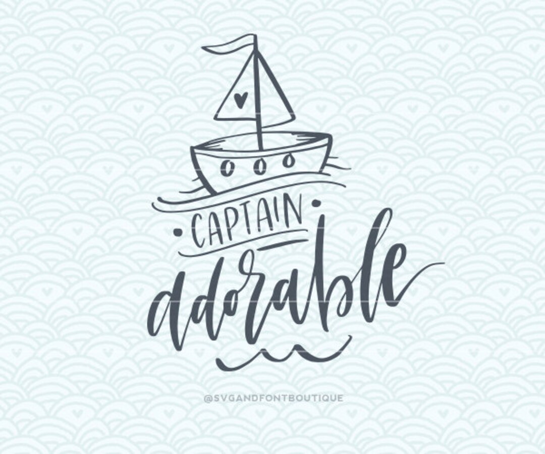 SVG Cuttable Vector Captain Adorable SVG Vector File. - Etsy
