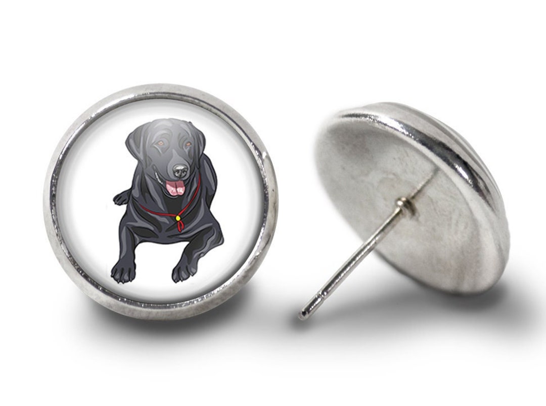 Black Labrador Earrings Black Lab Dog Earrings lifetime Guarantee E1909 ...