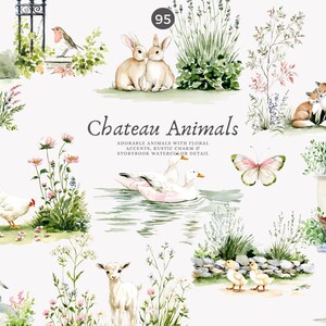 Watercolor Clipart - Png Illustration - Woodland Animals - Fairytale ...