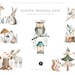 Watercolor Woodland Animal Clipart Bundle, Nursery Clipart, Fox Png ...