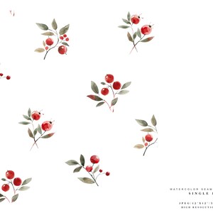 Watercolor Berry Digital Paper Scrapbook Papers Seamless Pattern ...