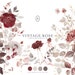 Burgundy Rose Clipart - Vintage Style - Floral Compositions ...