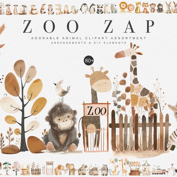 Zoo Clipart - Etsy