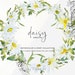 Daisy Clipart - Watercolor Wreath Clipart - Hand Painted Daisy Wreath ...