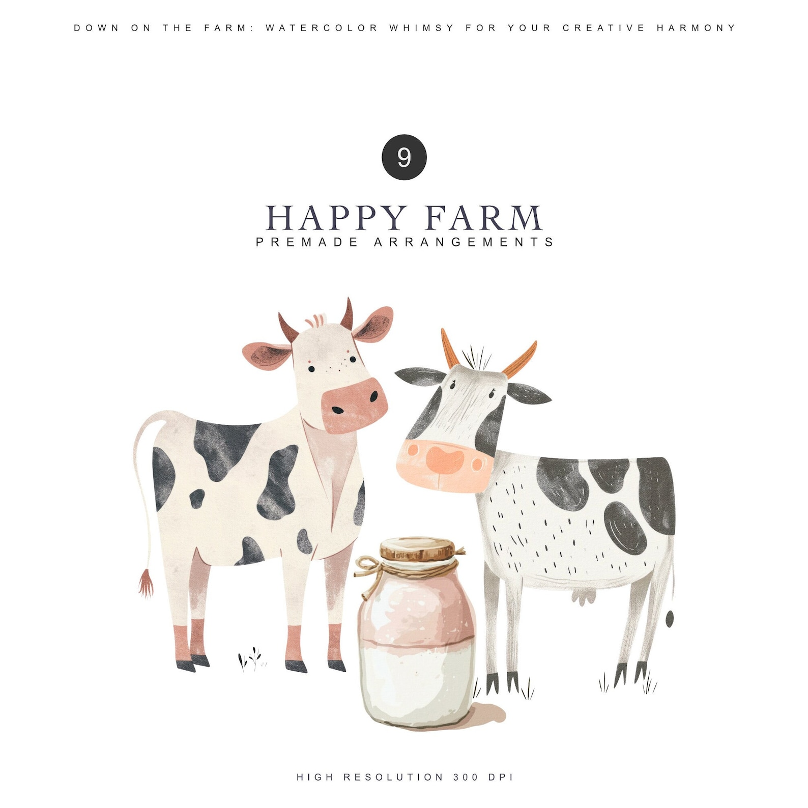 Watercolor Farm Animal Clipart Bundle - Nursery Clipart - Goose Png ...