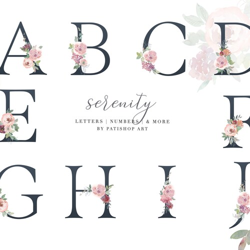 Watercolor Hand Painted Clipart Romantic Floral Clipart - Etsy