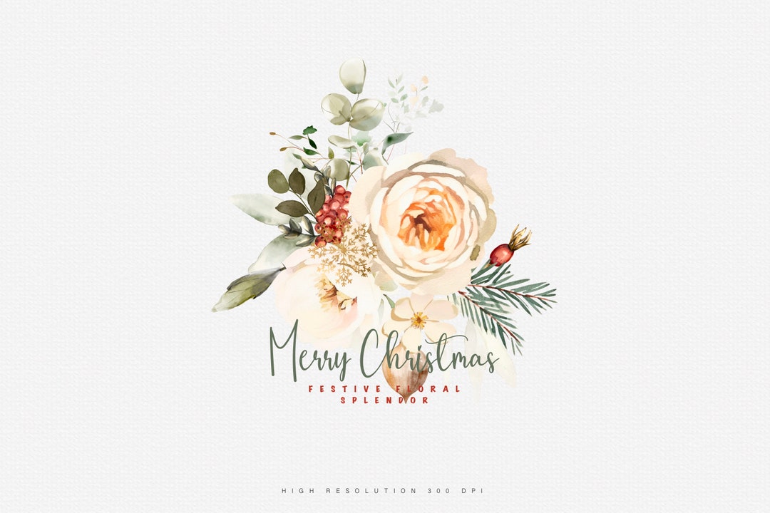Christmas Watercolor Clipart Winter Clipart Watercolor Christmas ...