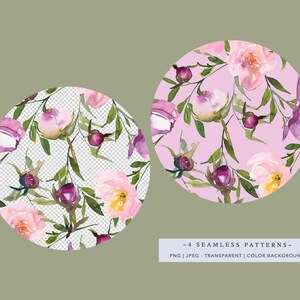 Pink Peony, Seamless Pattern, Collection Repeatable, Scrapbook Paper ...