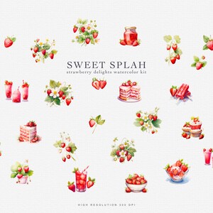 Watercolor Strawberry Clipart - Scrapbook Stories - Watercolor Clipart ...