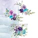 Purple Lilac Watercolor Flowers - Turquoise Blue Leaves Clipart ...
