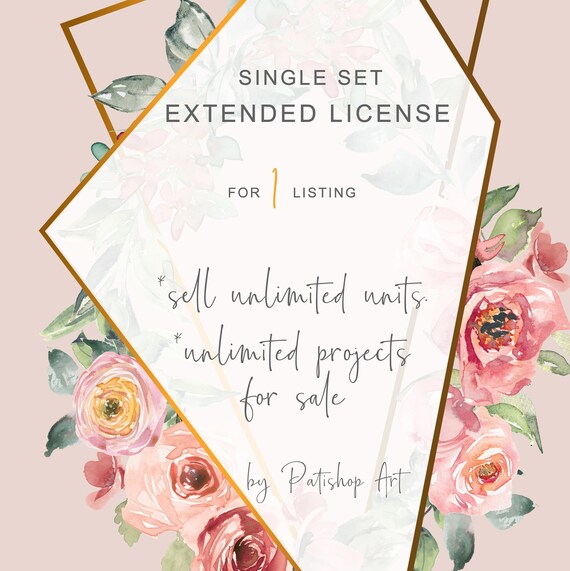 Single License Extended License For One Listing | Etsy