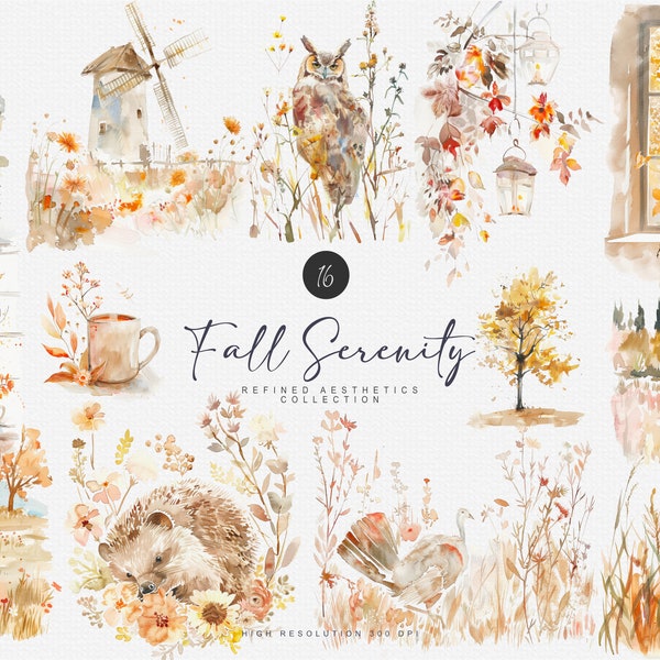 Fall Owl Clipart - Etsy