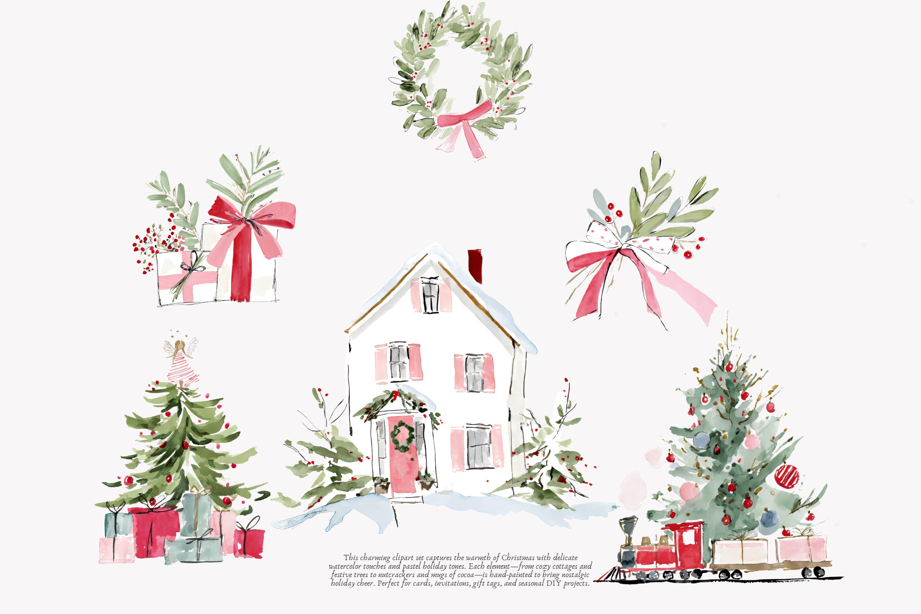 Cozy Christmas Watercolor Clipart Set With Nutcracker, Winter Animals ...