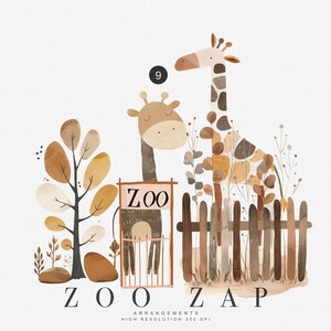 Watercolor Zoo Animal Clipart Bundle, Nursery Clipart, Crocodile, Cute ...