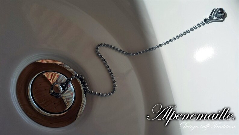 Premium Retro Basin Waste With Brass & Rubber Plug and Ball Chain ...