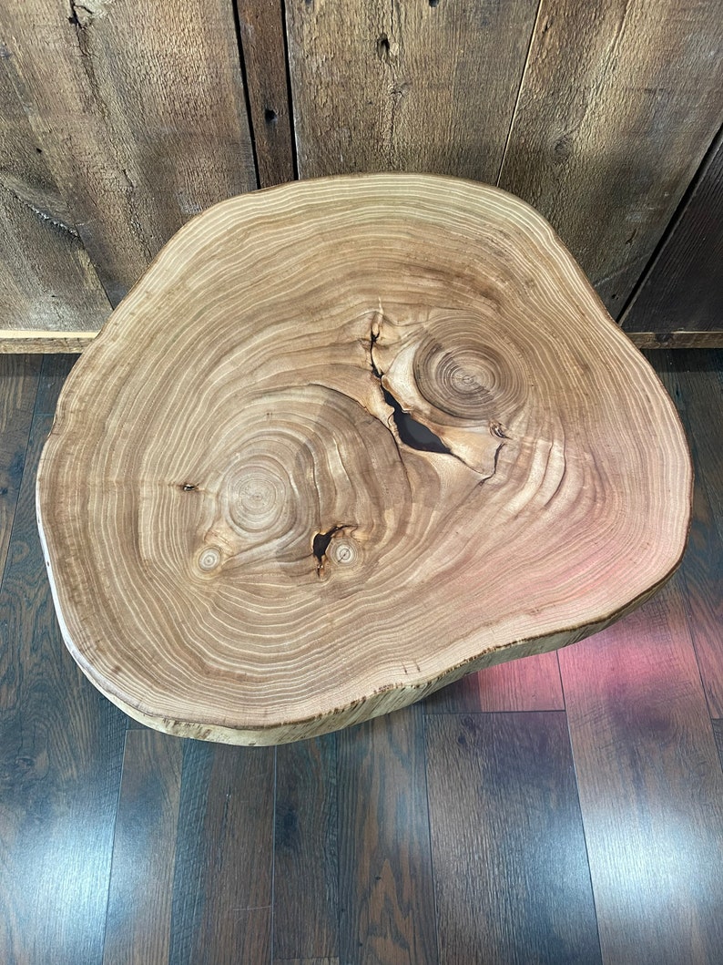 Unique Wood Cookie Living Room Side Tables, Wood Slice Table, Farm ...