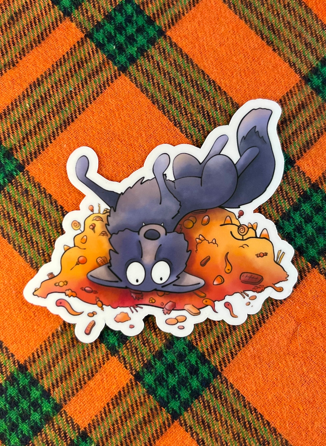 Seasonal Candy Wolf Sticker Halloween Werewolf Vinyl Sticker - Etsy