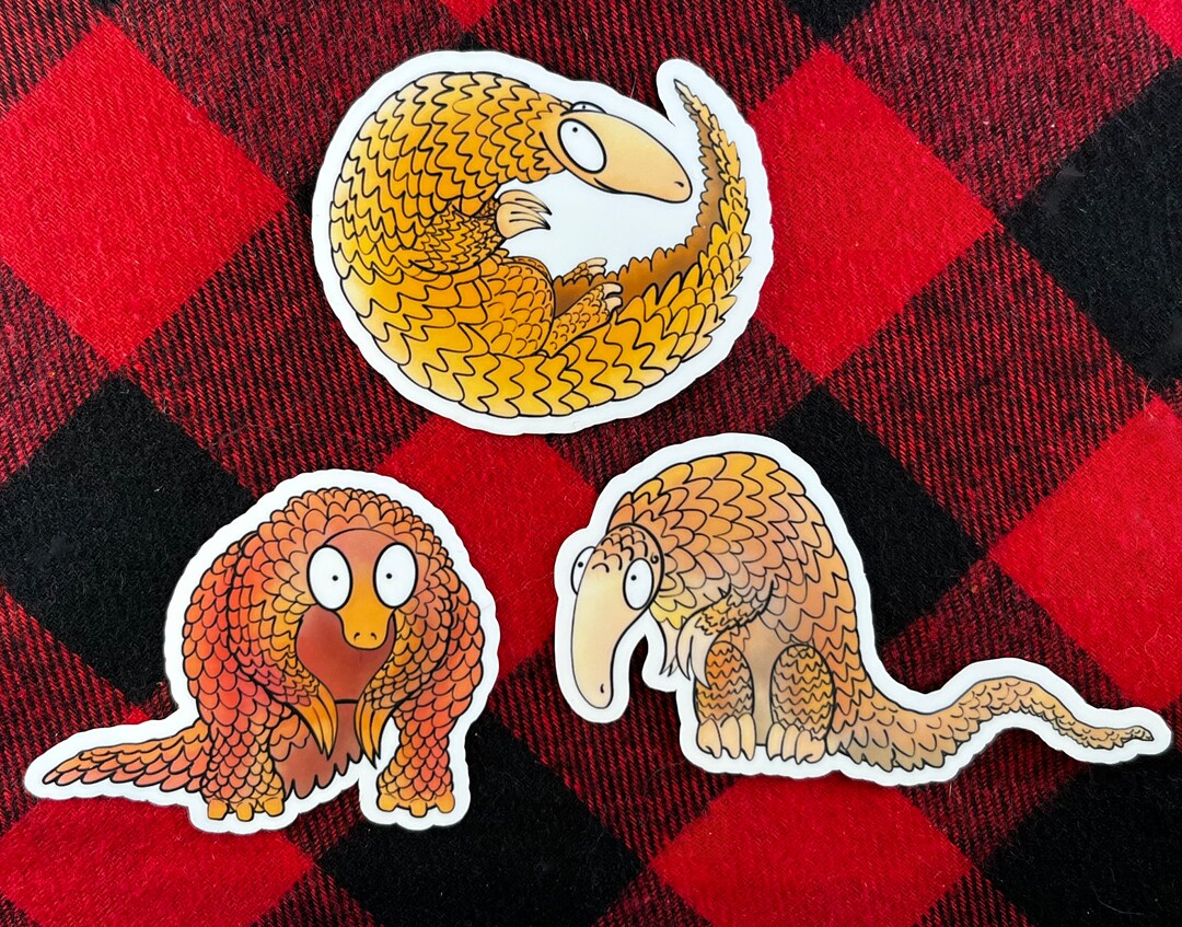 Cute Cartoon Pangolin Vinyl Stickers Wild Animal Stickers - Etsy