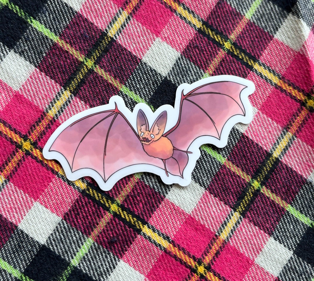 Flappy Bat Vinyl Sticker - Cute Animal Art Cartoon Stickers - Etsy