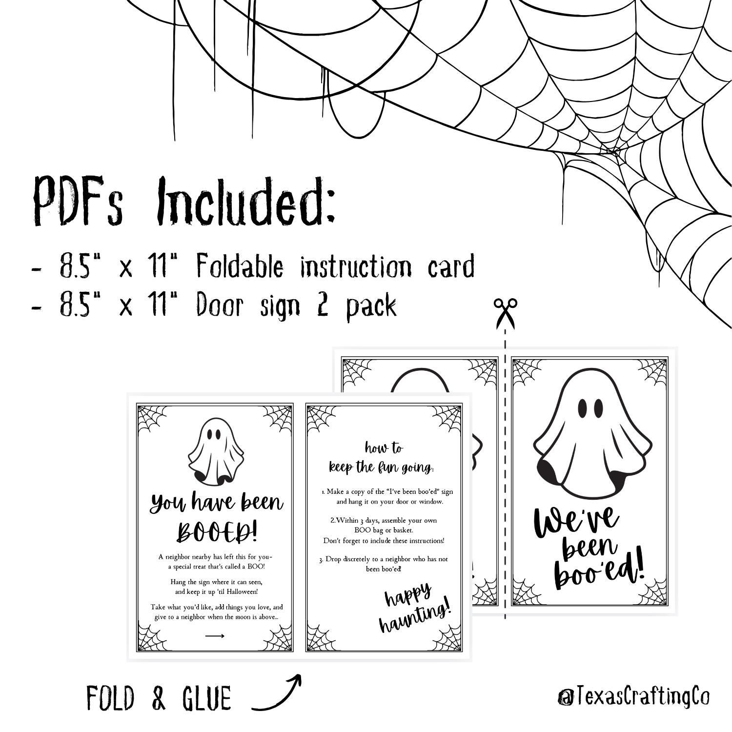 Youve Been BOOED Printable, Halloween Acticity, Digital File ...