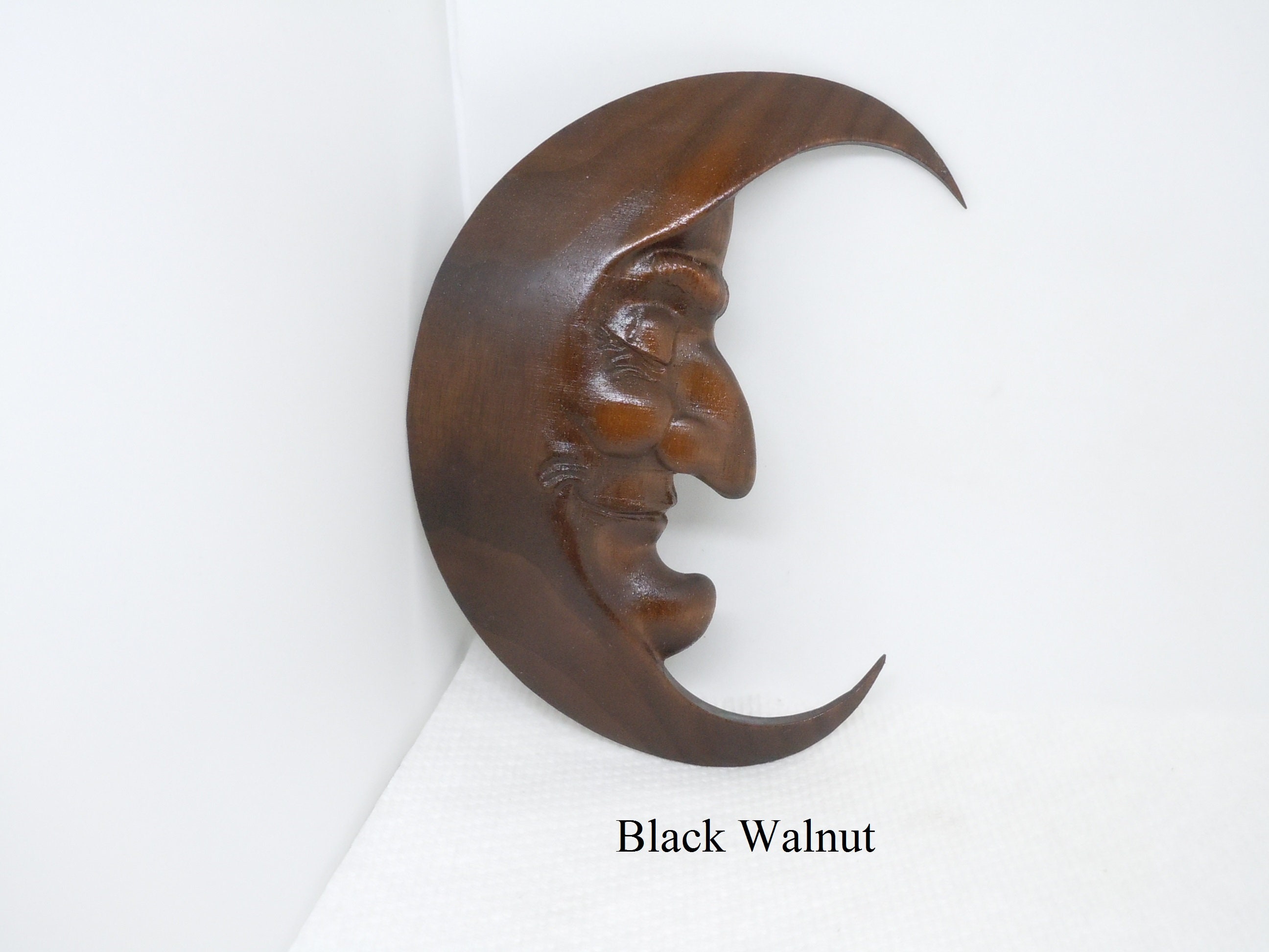 Wood Carved Moon Face - Etsy