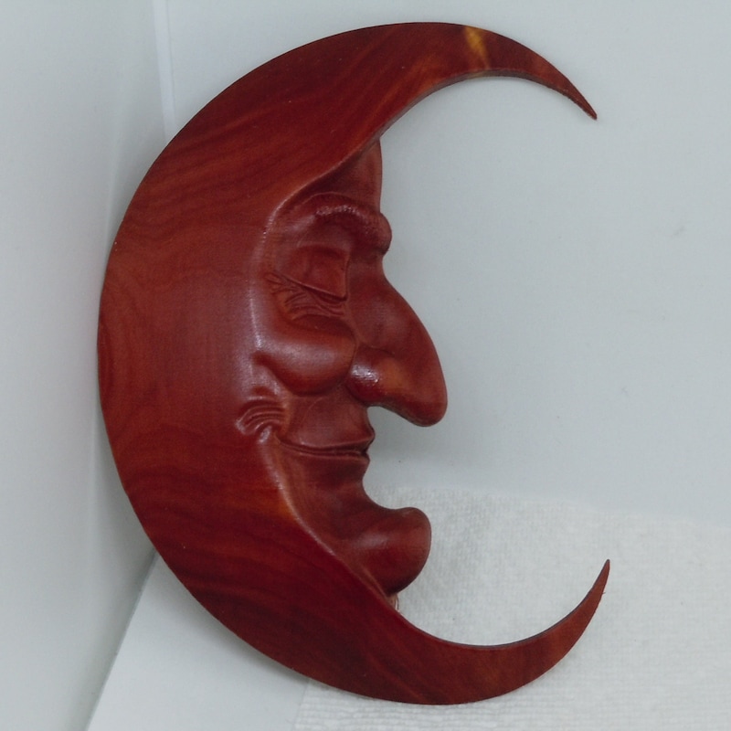 Carved Moon Face - Etsy