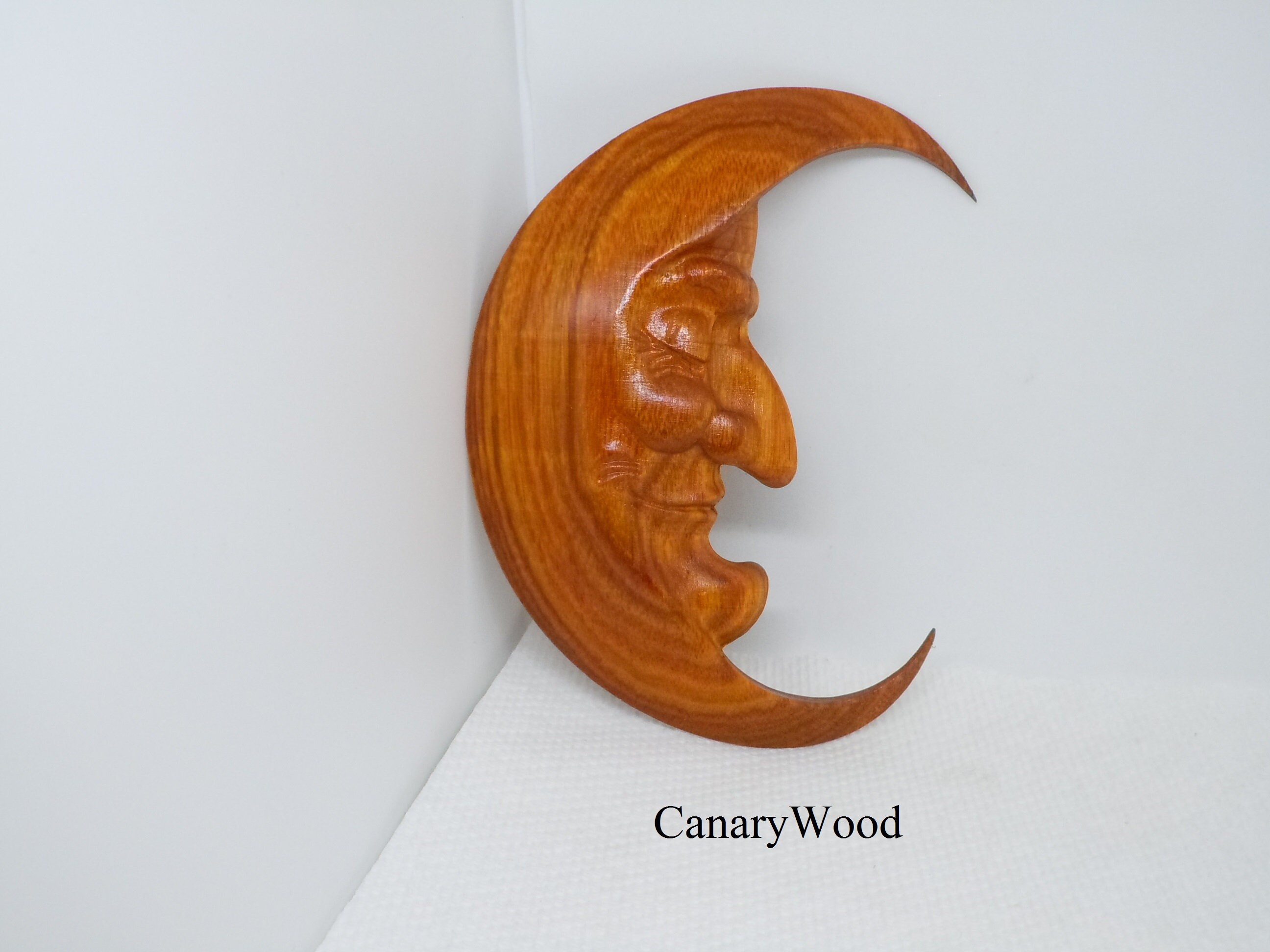 Wood Carved Moon Face - Etsy