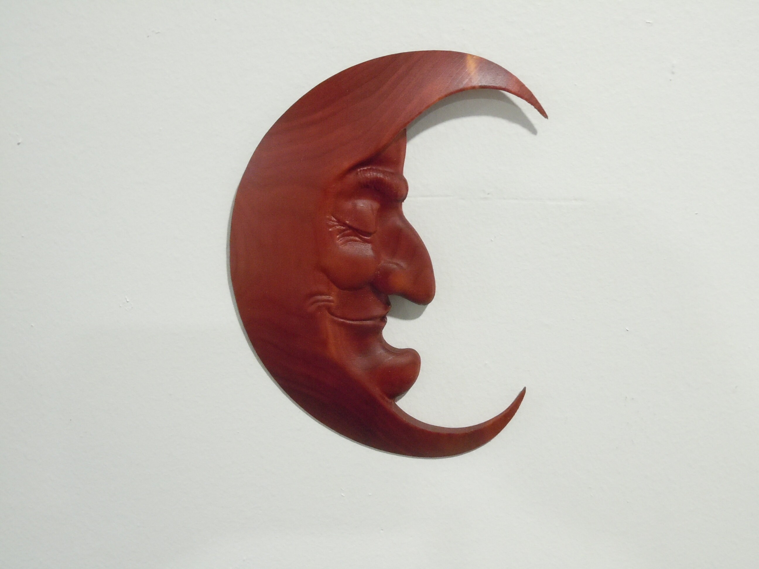 Wood Carved Moon Face - Etsy