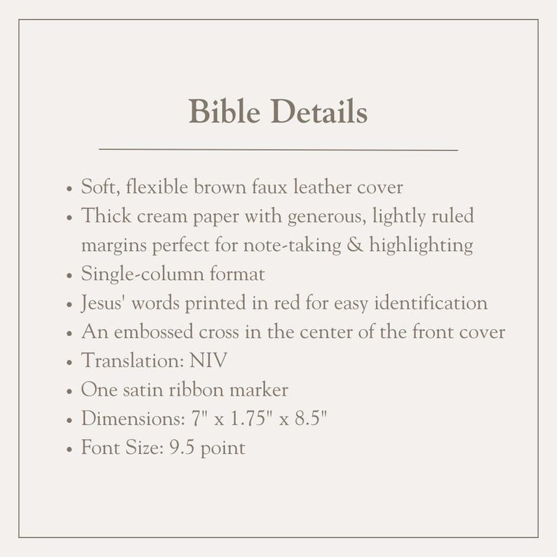 Personalized NIV Journaling Bible - Custom Name, Date, Verse, or Quote ...