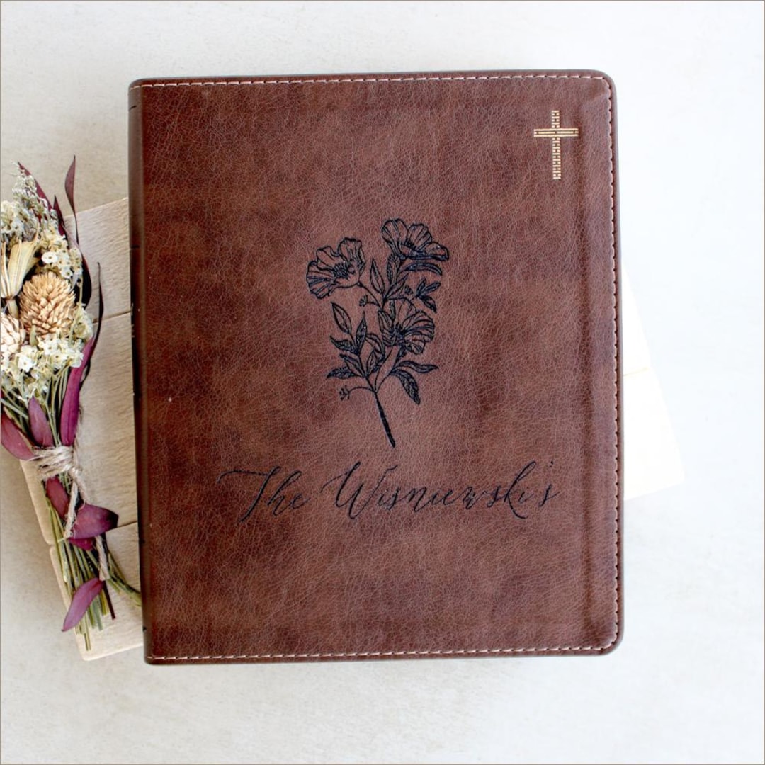 Custom Wedding NIV Bible, Christian Wedding Guestbook, Personalized ...