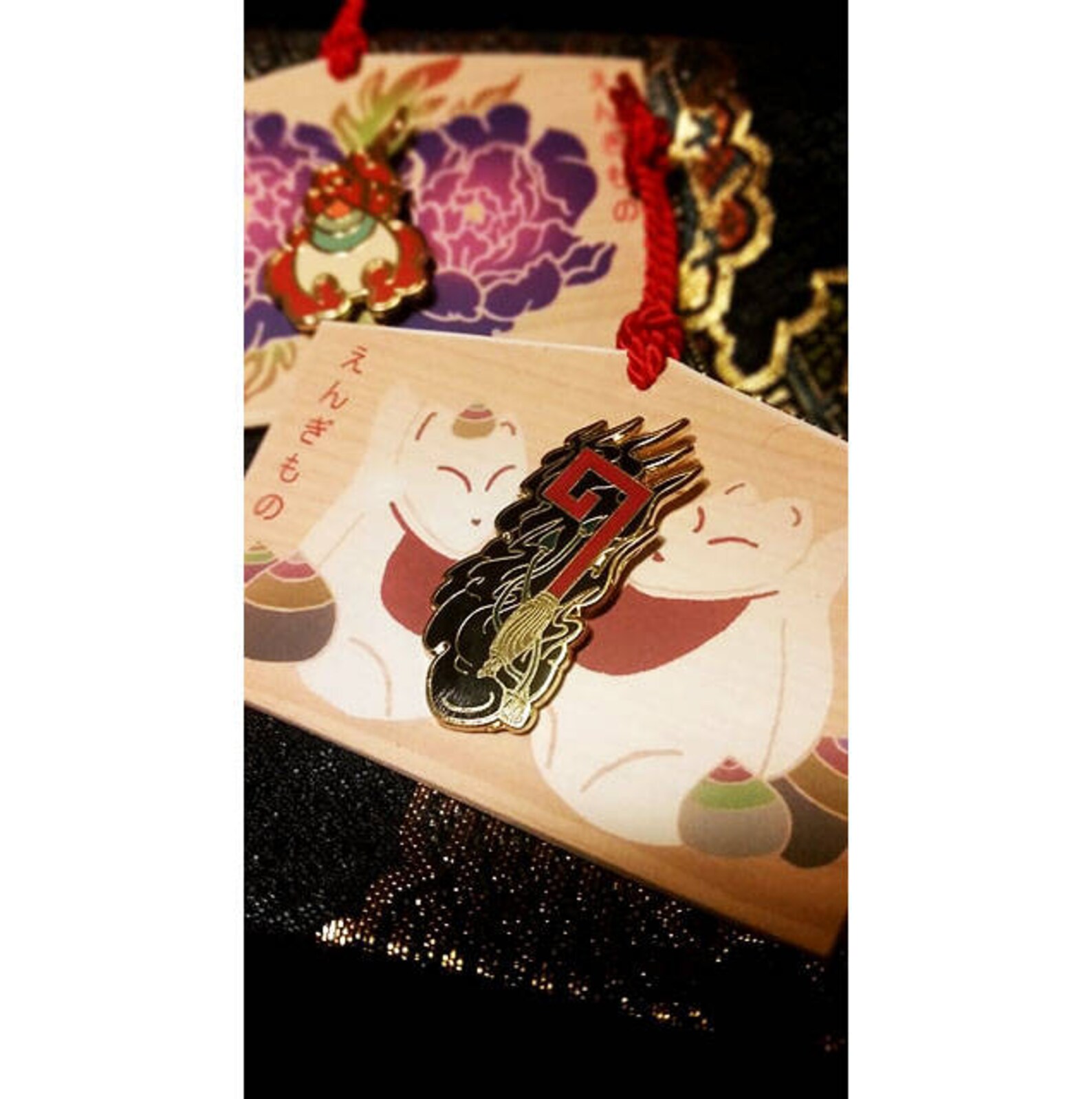 Kitsune Japanese Rice Granary Key Pin - Inari Fox - Kitsune - Shinto ...